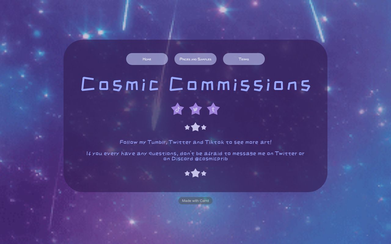 CosmicPrib Commissions